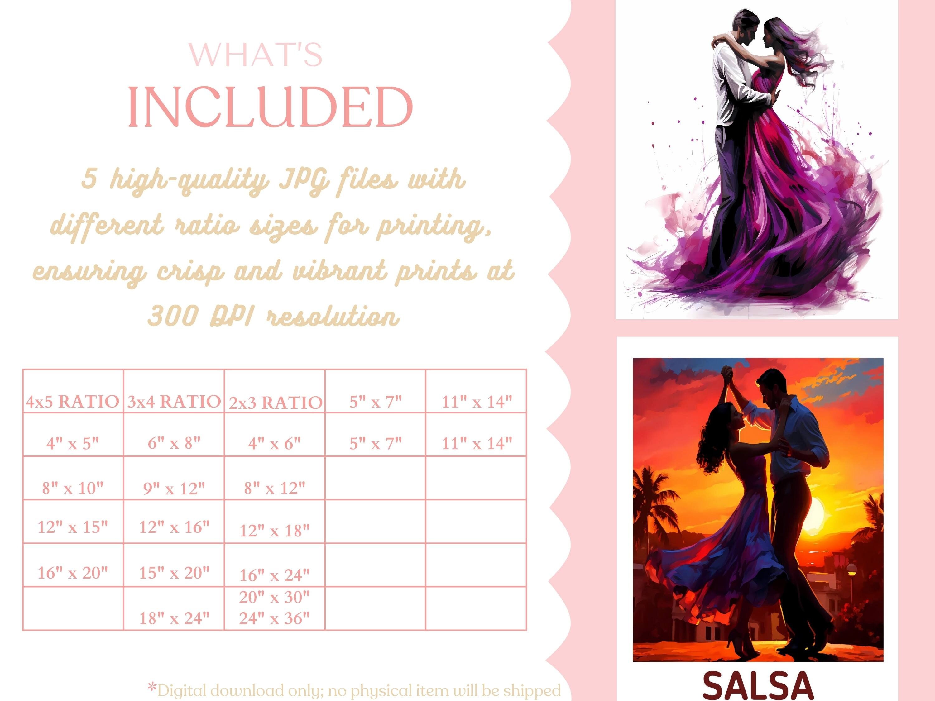Printable Salsa Dance Poster Salsa Wall Art Ideal for Salsa Dancer Gift ...