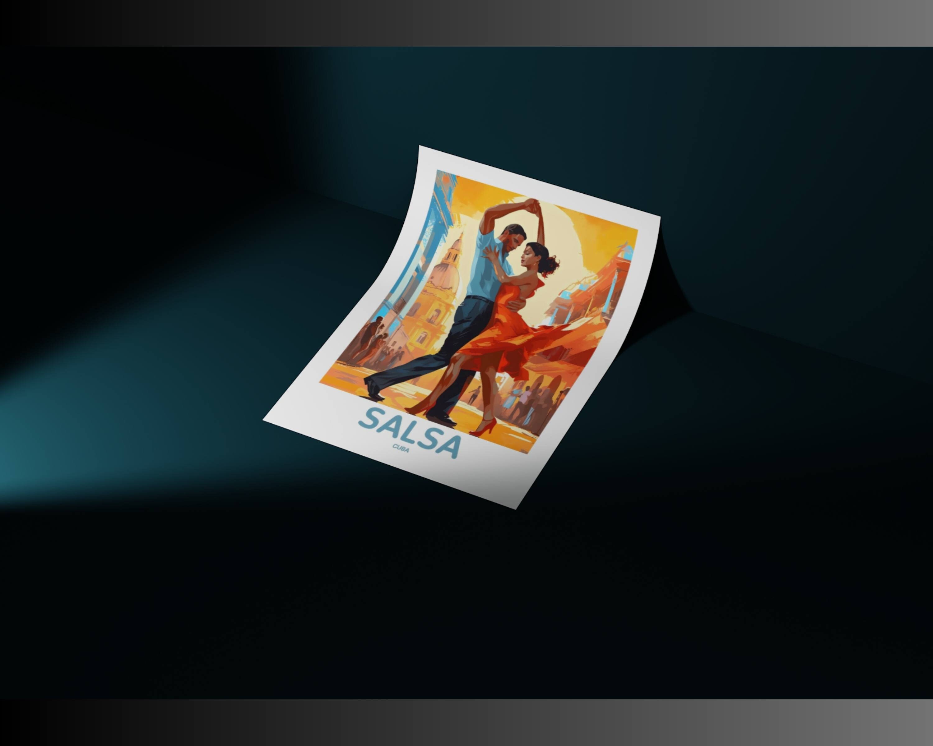 Printable Salsa Dance Poster Dance Poster Salsa Wall Art Ideal for ...