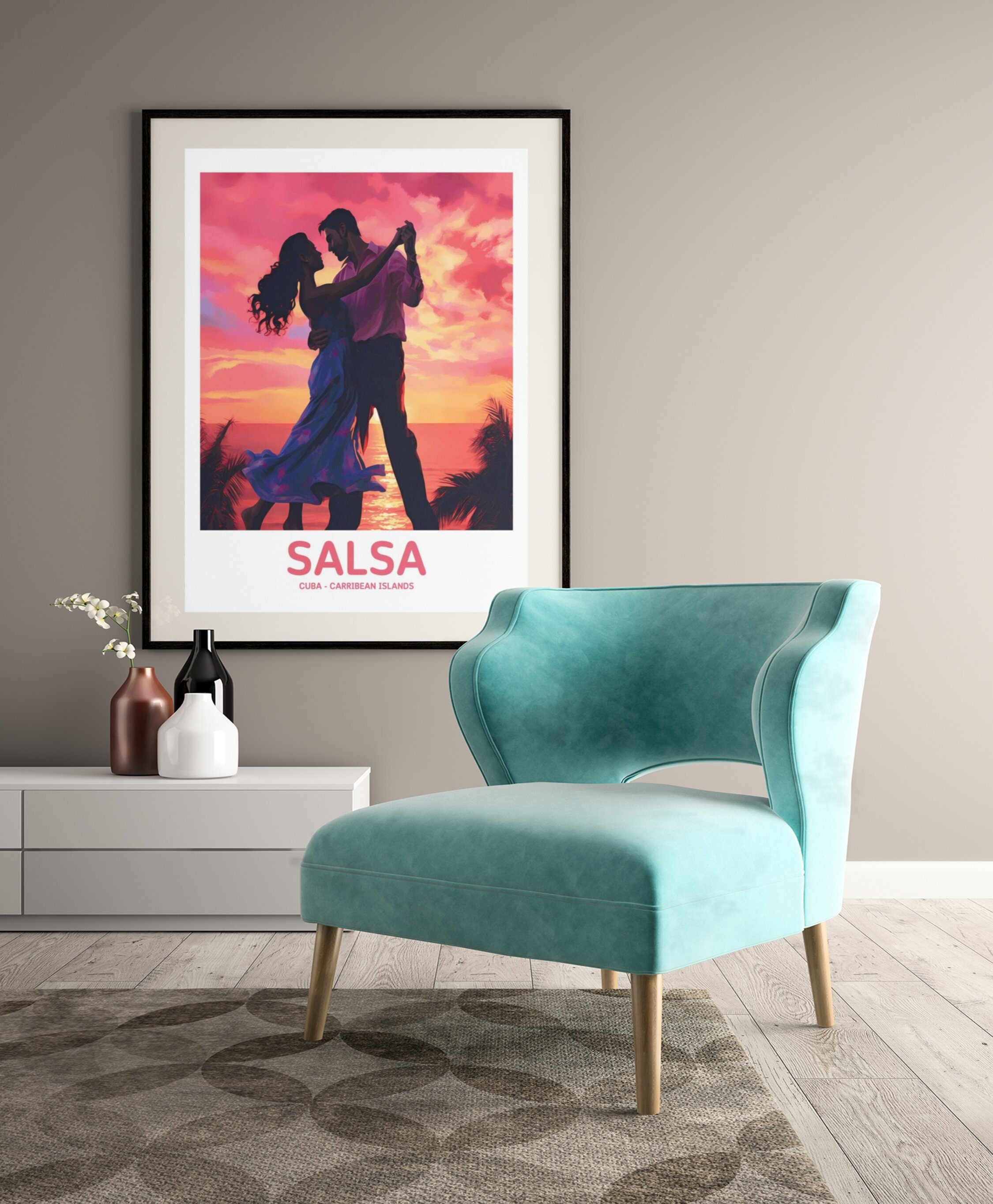 Salsa Dance Poster - Printable Salsa Poster - Salsa Dancer - Printable ...