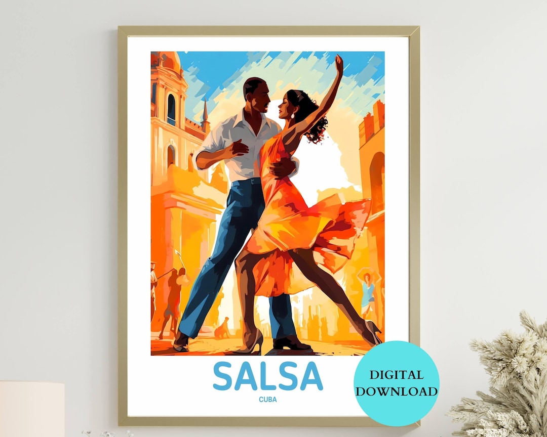 Printable Salsa Dance Poster - Dance Poster - Salsa Wall Art - Ideal ...