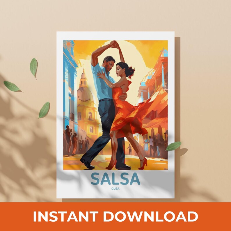 Printable Salsa Dance Poster - Dance Poster - Salsa Wall Art - Ideal ...