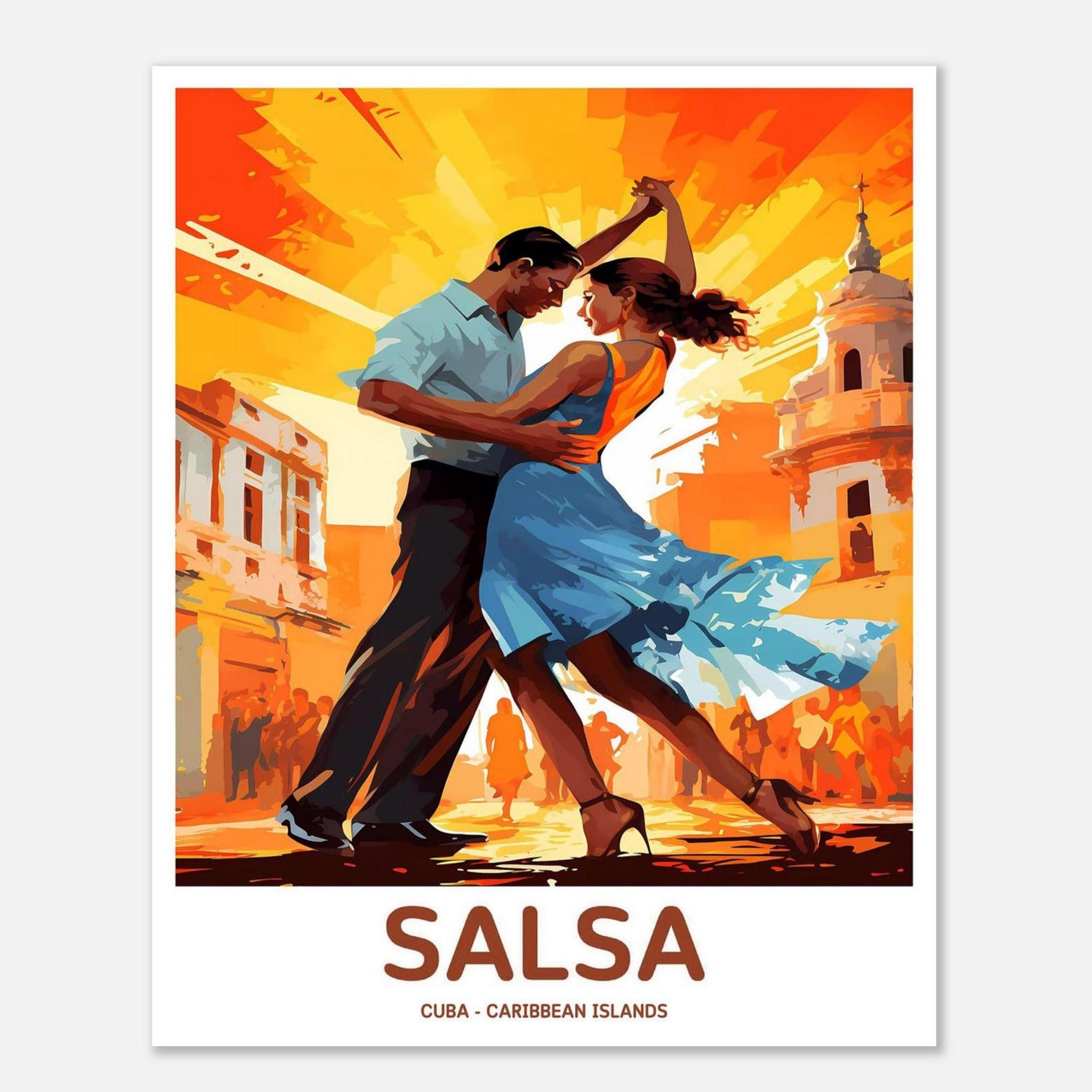 Printable Salsa Dance Poster - Dance Poster - Salsa Wall Art - Ideal ...