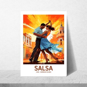 Printable Salsa Dance Poster - Dance Poster - Salsa Wall Art - Ideal ...