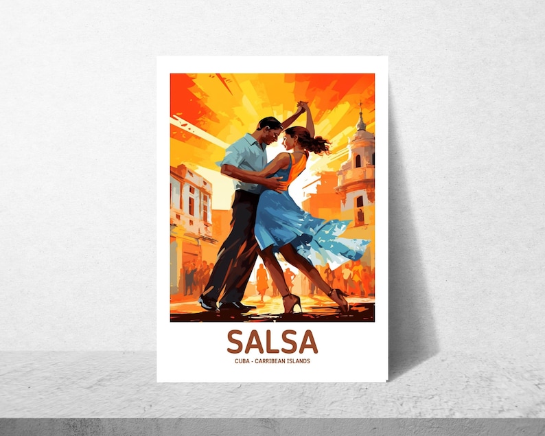 Printable Salsa Dance Poster - Dance Poster - Salsa Wall Art - Ideal ...