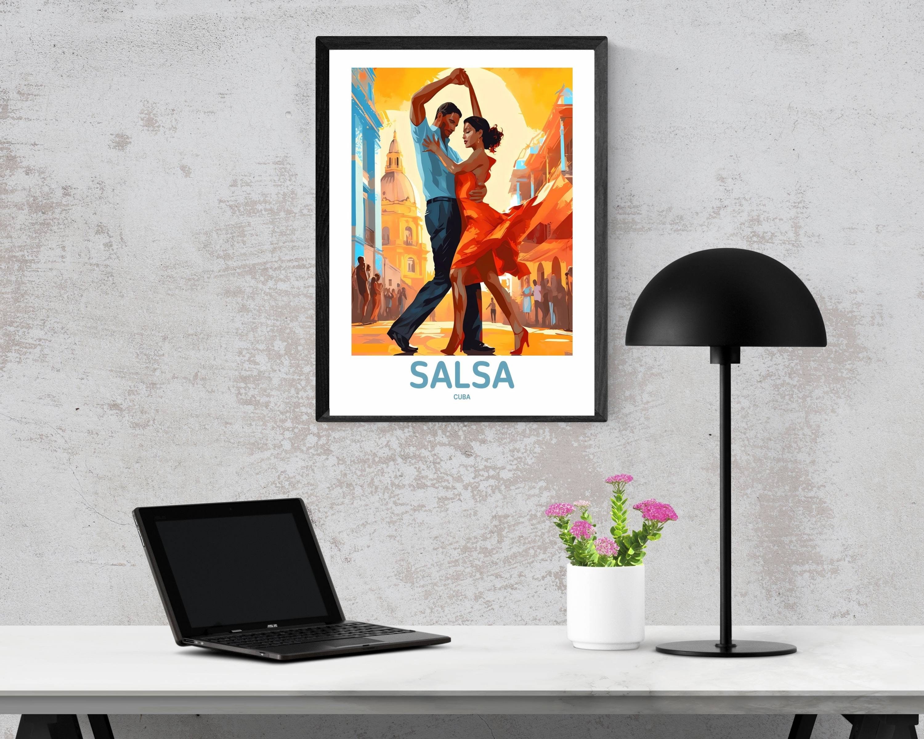 Printable Salsa Dance Poster Dance Poster Salsa Wall Art Ideal for ...