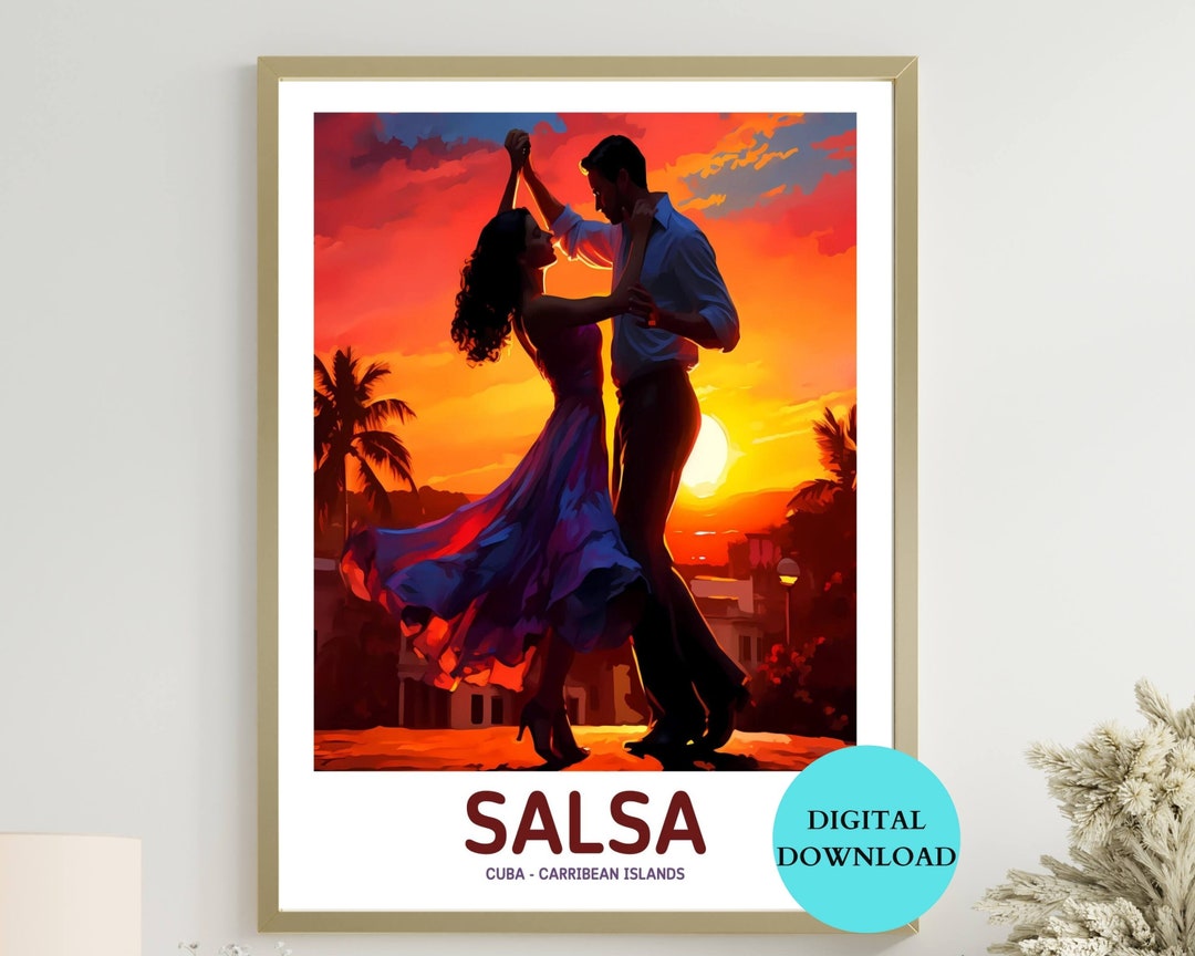 Salsa Dance Poster - Dance Poster - Printable Salsa Poster - Salsa ...