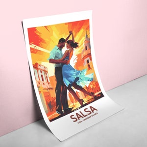Printable Salsa Dance Poster - Dance Poster - Salsa Wall Art - Ideal ...