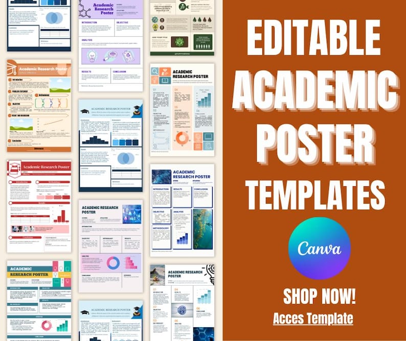 Academic Research Poster Templates – Editable Canva Designs for ...