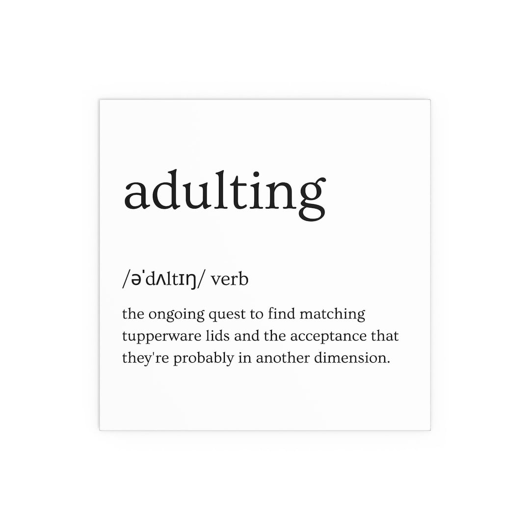 Adulting Word Definition Poster Funny Mug Adulting Funny - Etsy