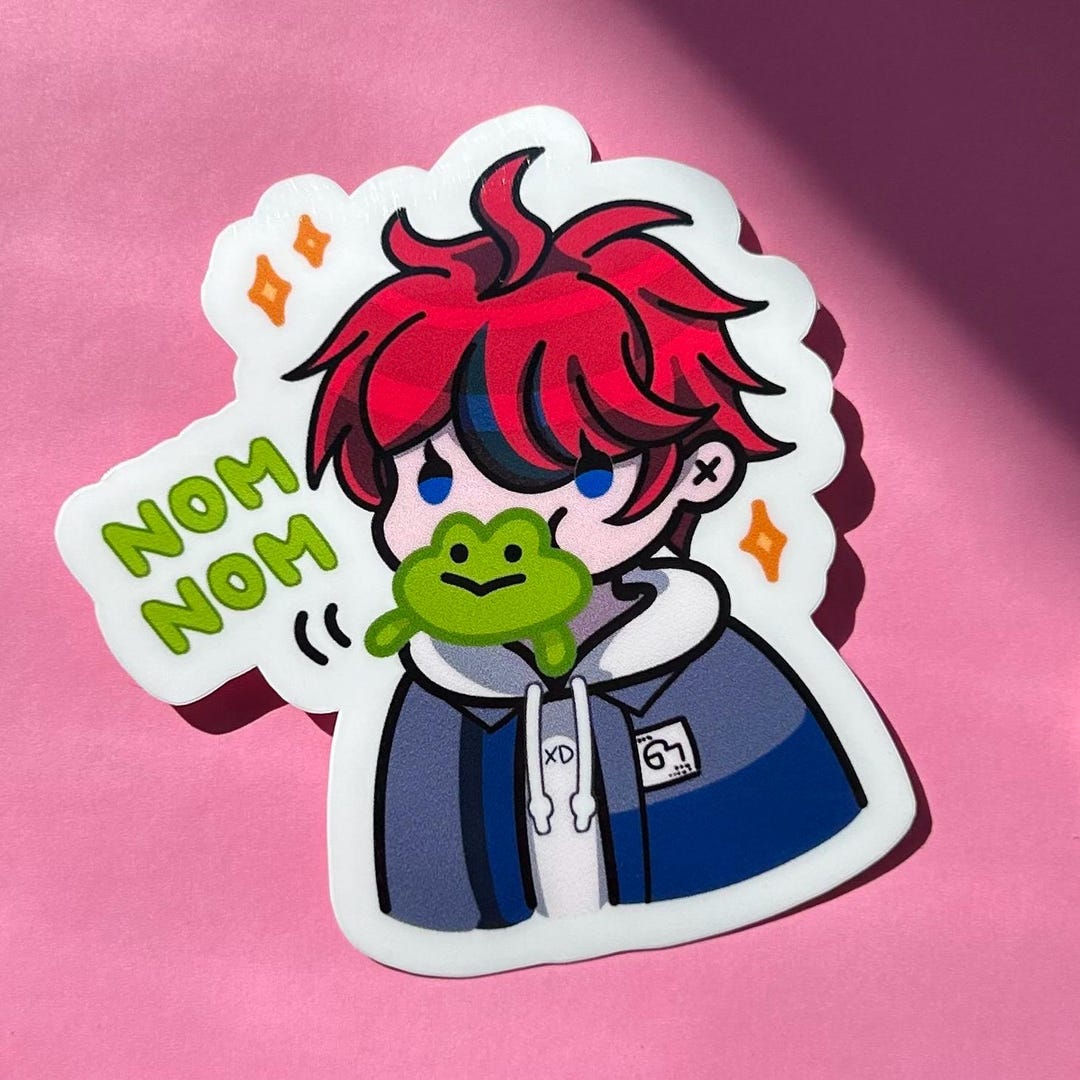 The Hundred Line Takumi Frog Vinyl Sticker - Etsy