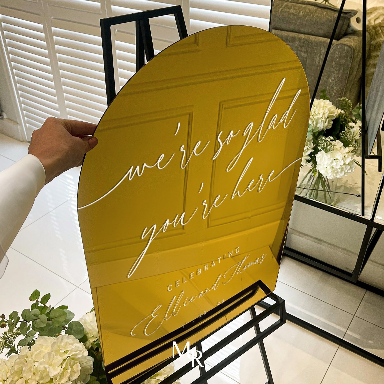 Mirror Wedding Sign, Mirror Wedding Welcome Sign, Were so Glad Youre ...