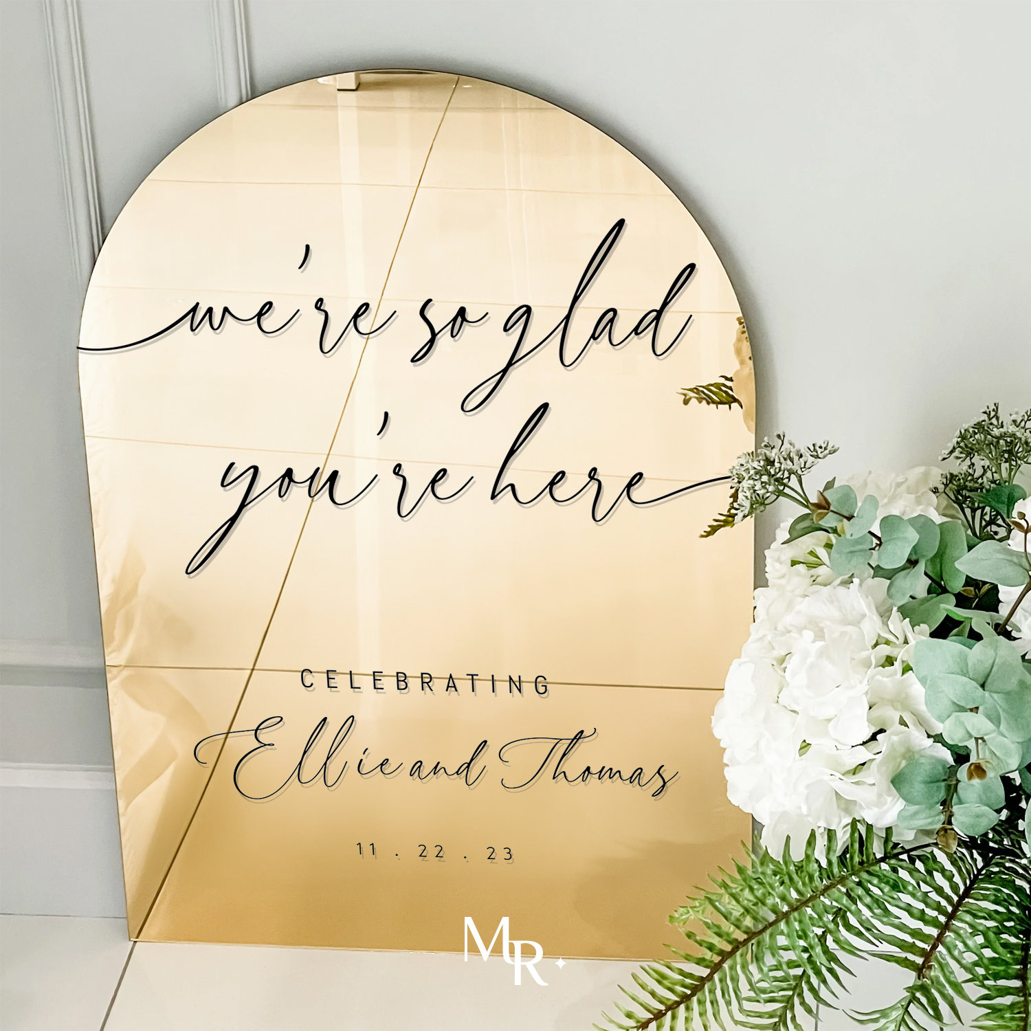 Mirror Wedding Sign, Mirror Wedding Welcome Sign, Were so Glad Youre ...