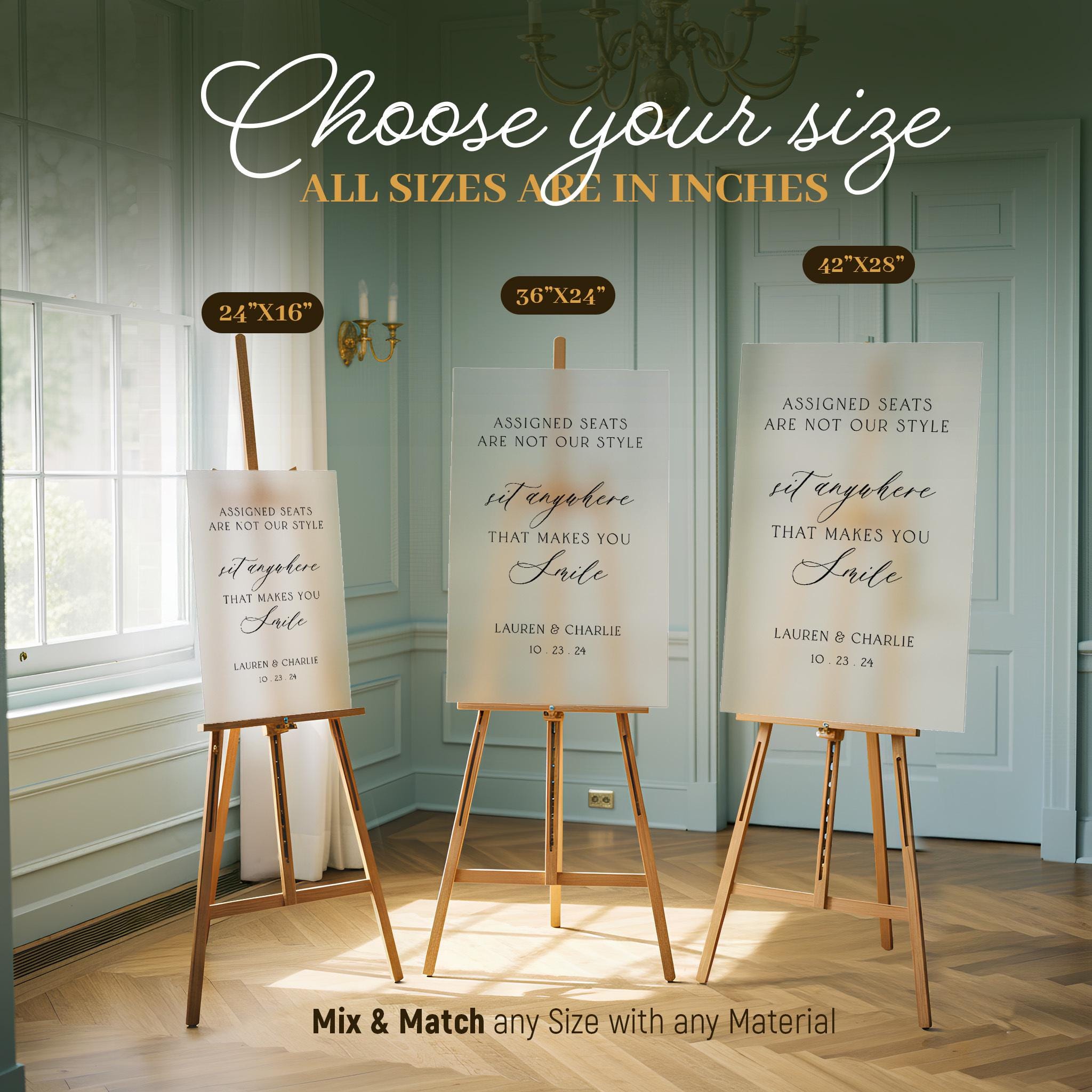Assigned Seats Are Not Our Style Wedding Sign, Sit Anywhere That Makes ...
