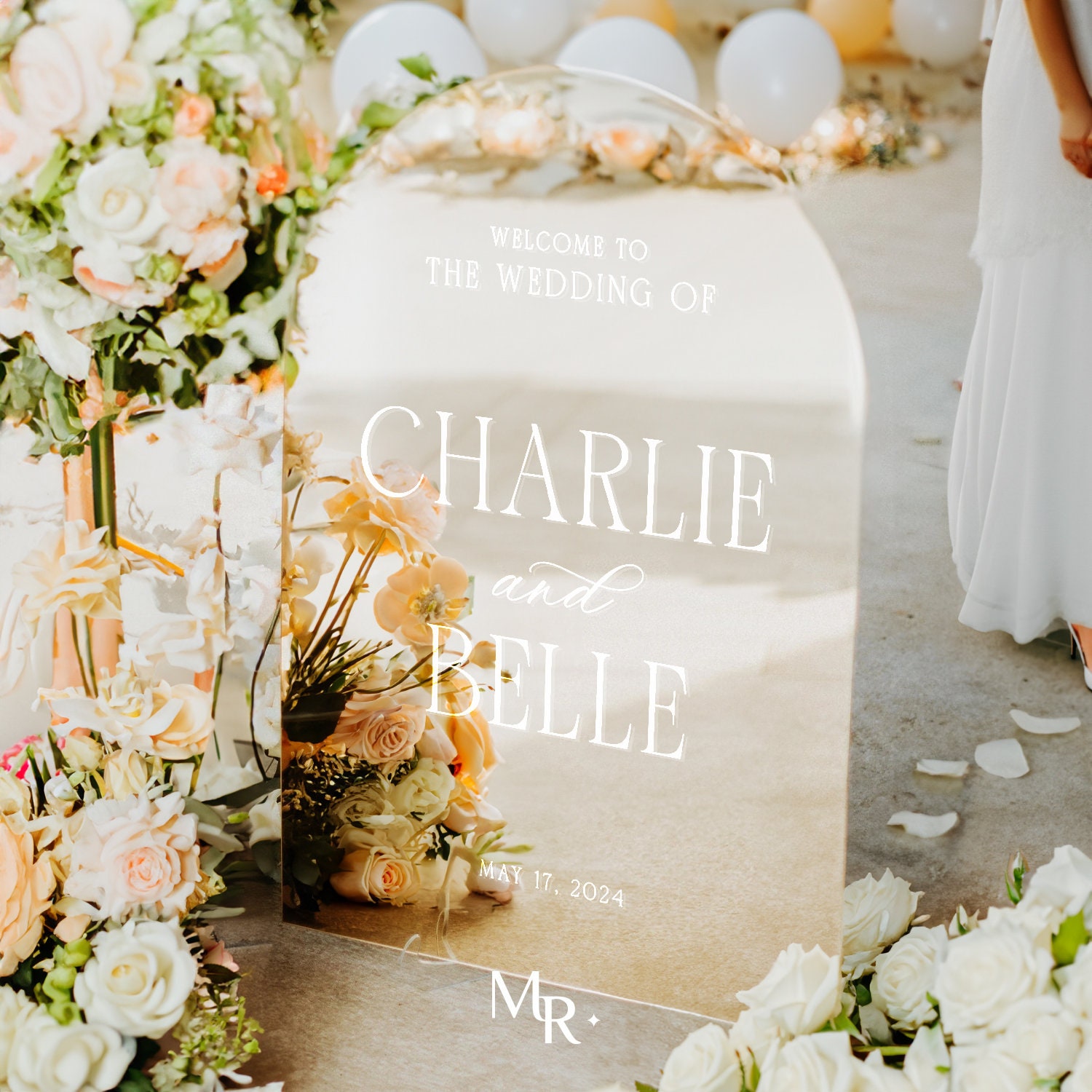 Mirror Wedding Welcome Sign, Gold Mirror Wedding Sign, Welcome to the ...