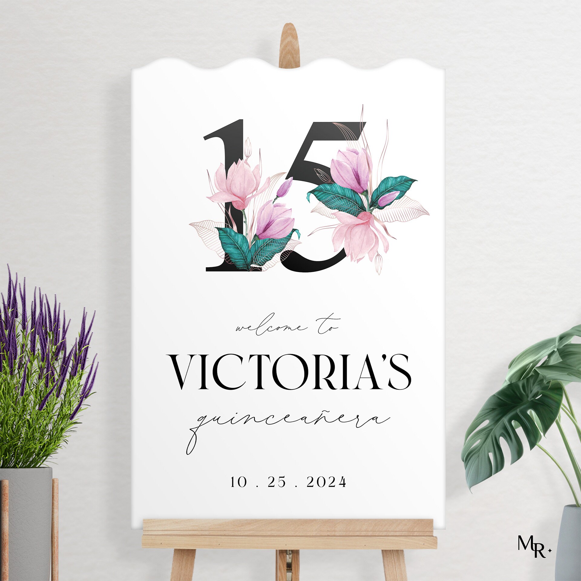 Quinceanera Welcome Sign, Quinceanera Sign, Custom Mis Quince Sign ...