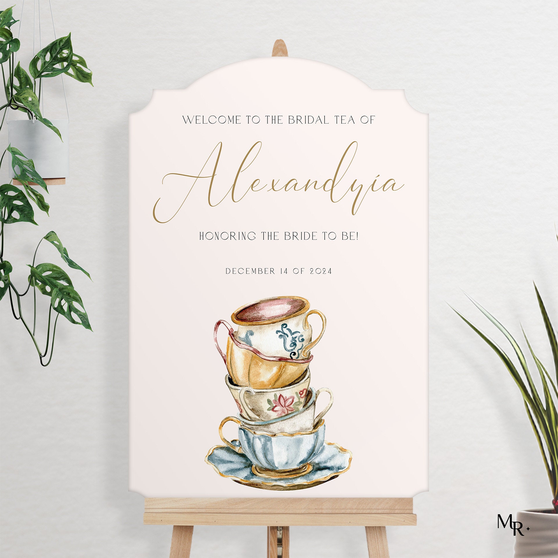 Tea Party Bridal Shower Welcome Sign, Bridal Tea Party Sign, High Tea ...