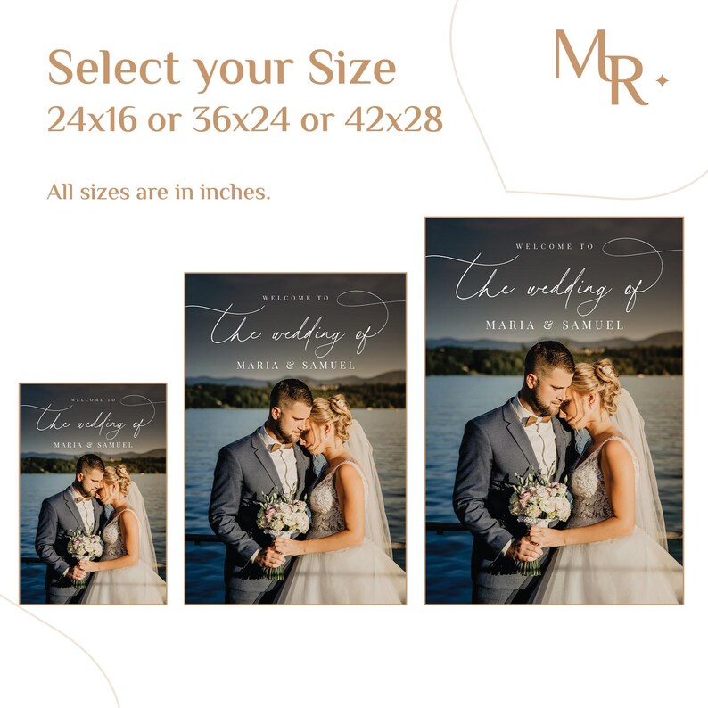 Photo Wedding Sign, Wedding Welcome Sign With Photo, the Wedding of ...