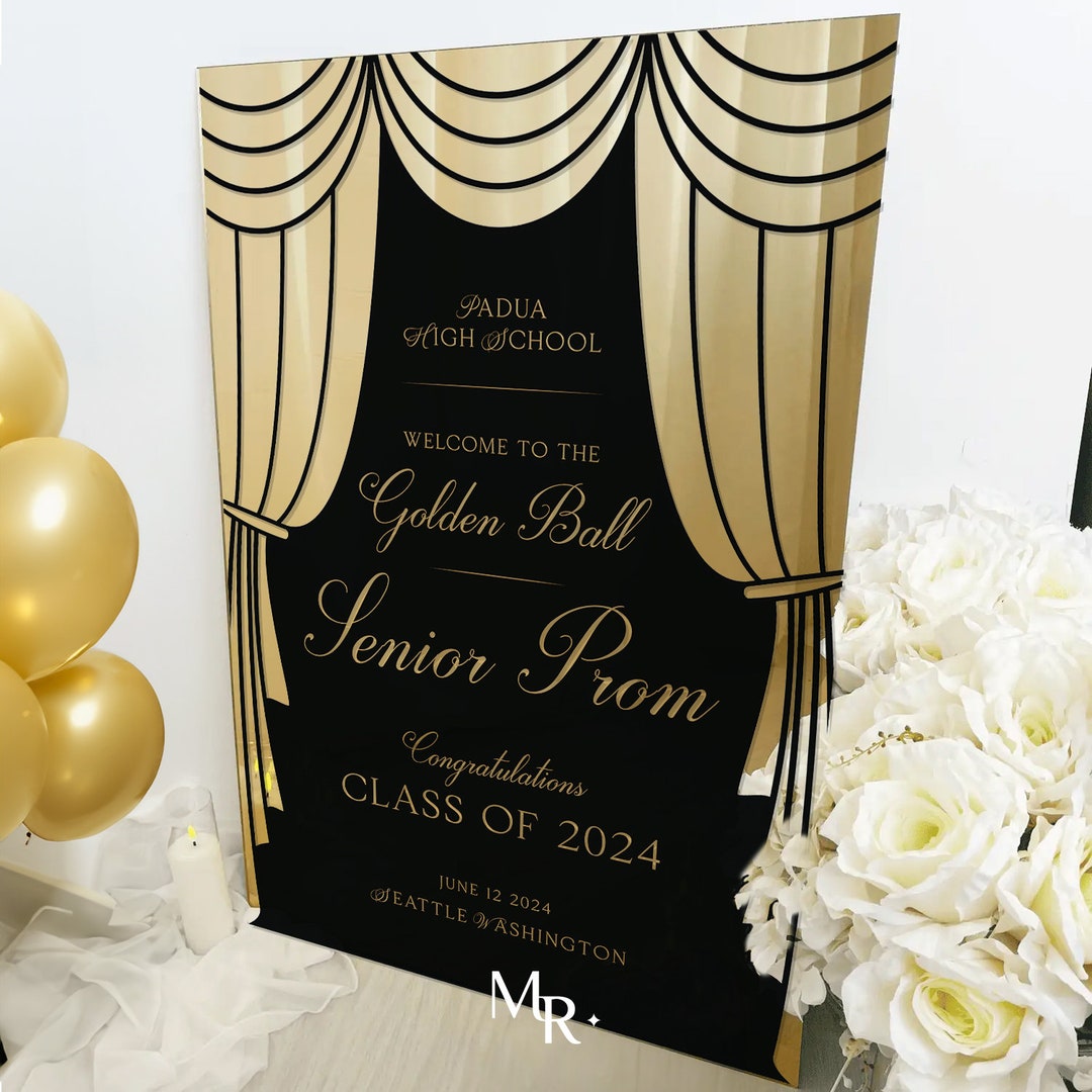 High School Prom Sign, High School Ball Sign, High School Dance Sign ...