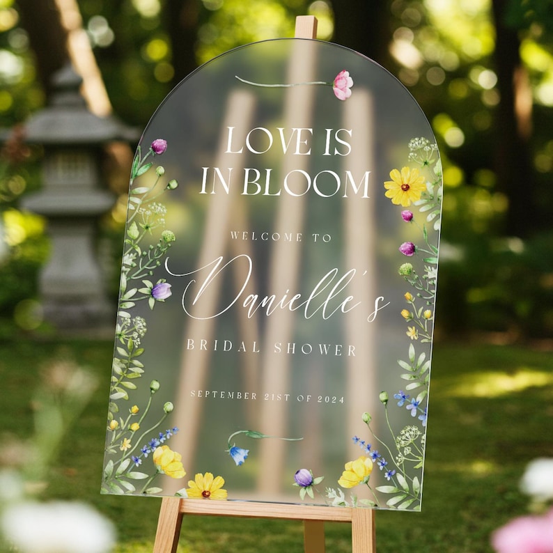Love is in Bloom Bridal Shower Sign, Wildflowers Bridal Shower Sign ...