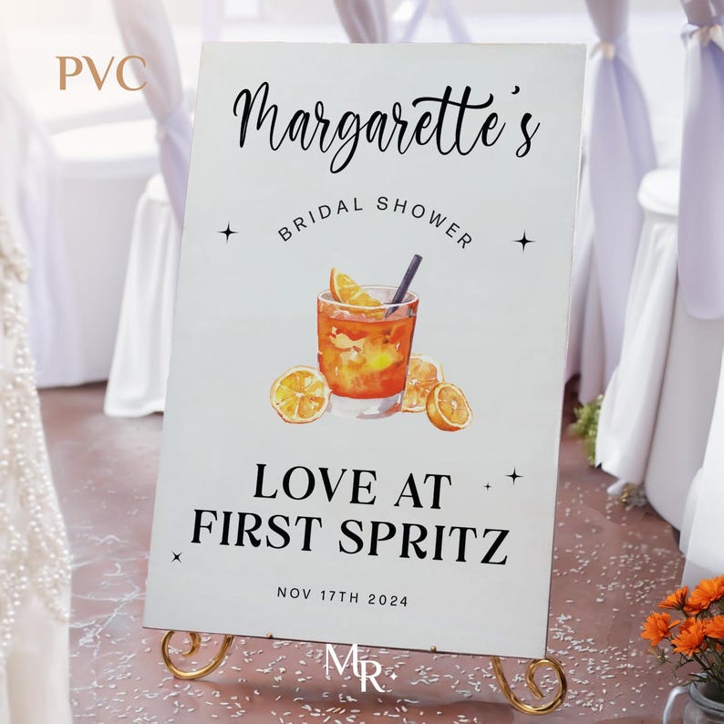 Aperol Spritz Bridal Shower Welcome Sign, Love at First Spritz Bridal ...