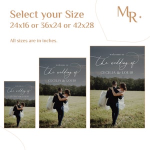 Wedding Sign With Photo, Wedding Welcome Sign With Photo, Wedding Sign ...