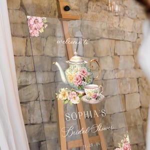 Tea Party Bridal Shower Sign, Bridal Shower Tea Party Sign, High Tea ...