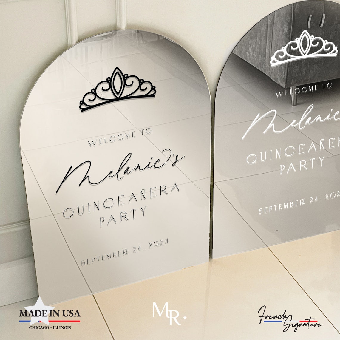 Quinceanera Welcome Sign, Quince Sign, Mis Quince Mirror Sign ...