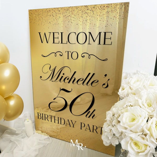 50th Birthday Sign Welcome - Etsy