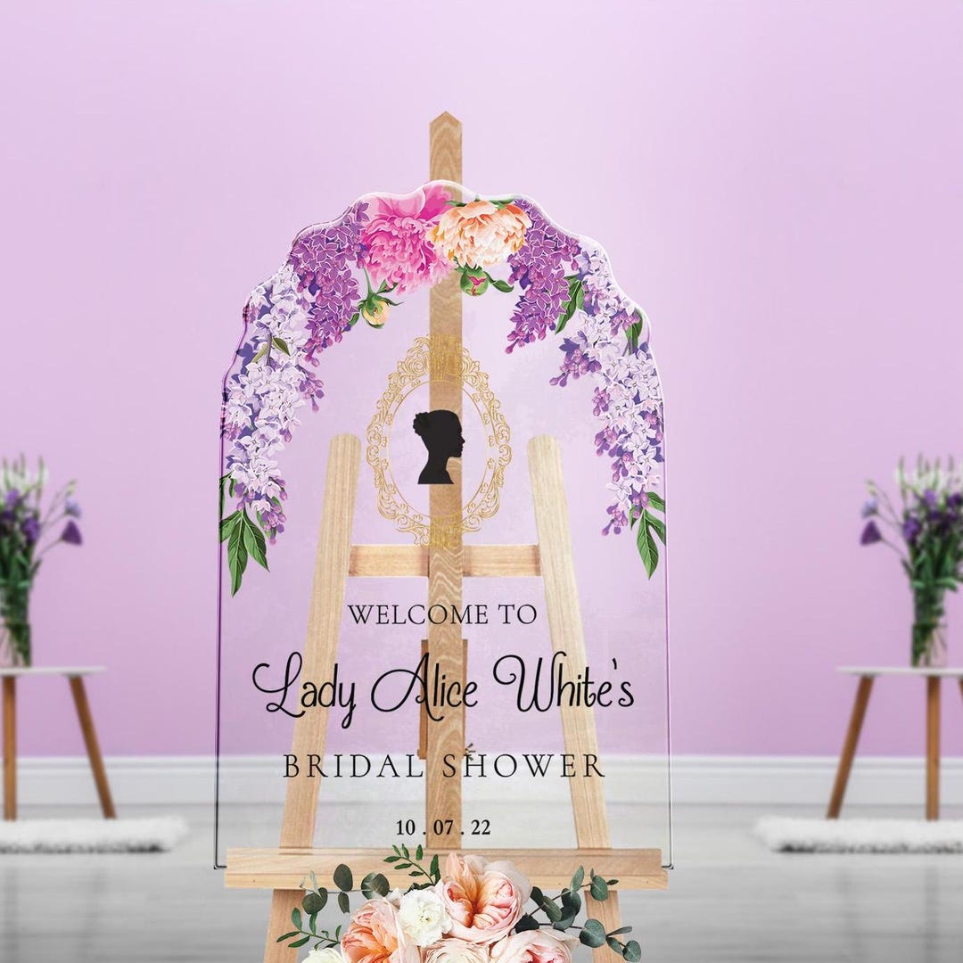 Bridgerton Inspired Bridal Shower Sign, Wisteria Tea Party Bridal ...