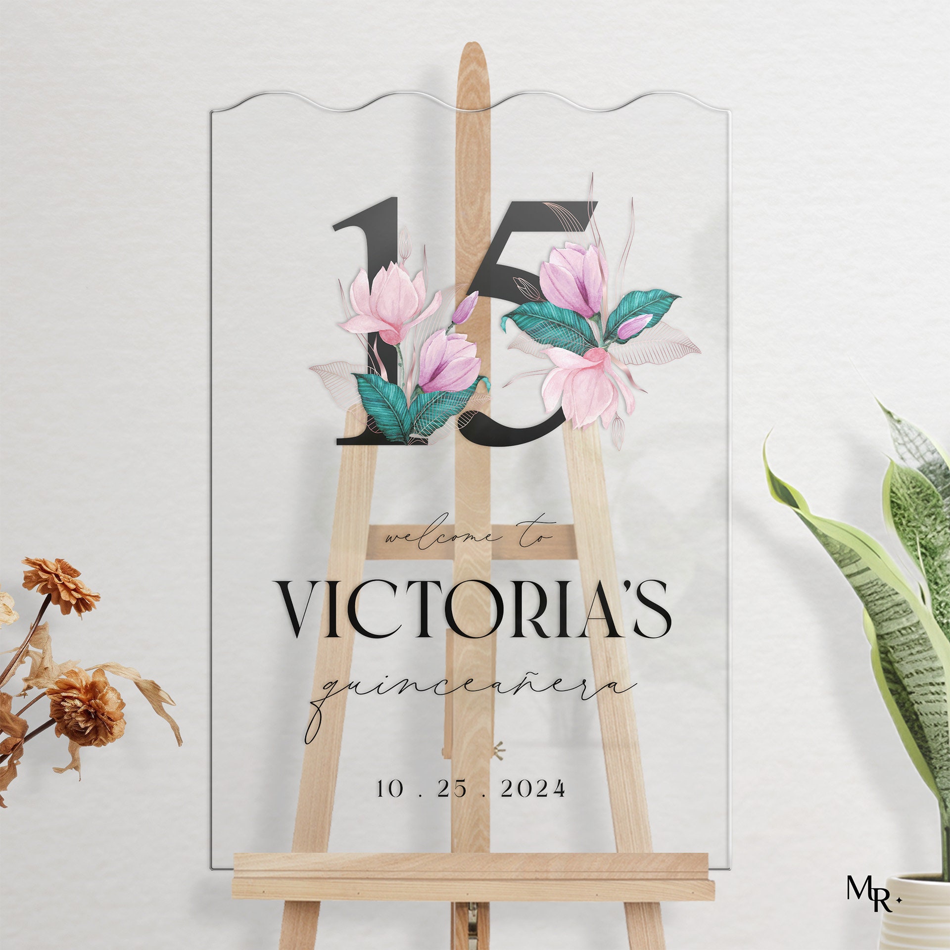 Quinceanera Welcome Sign, Quinceanera Sign, Custom Mis Quince Sign ...