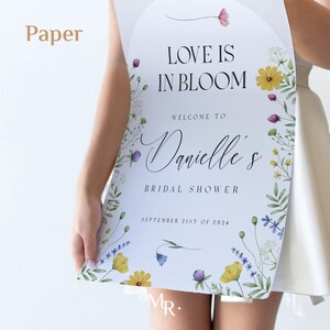 Love is in Bloom Bridal Shower Sign, Wildflowers Bridal Shower Sign ...