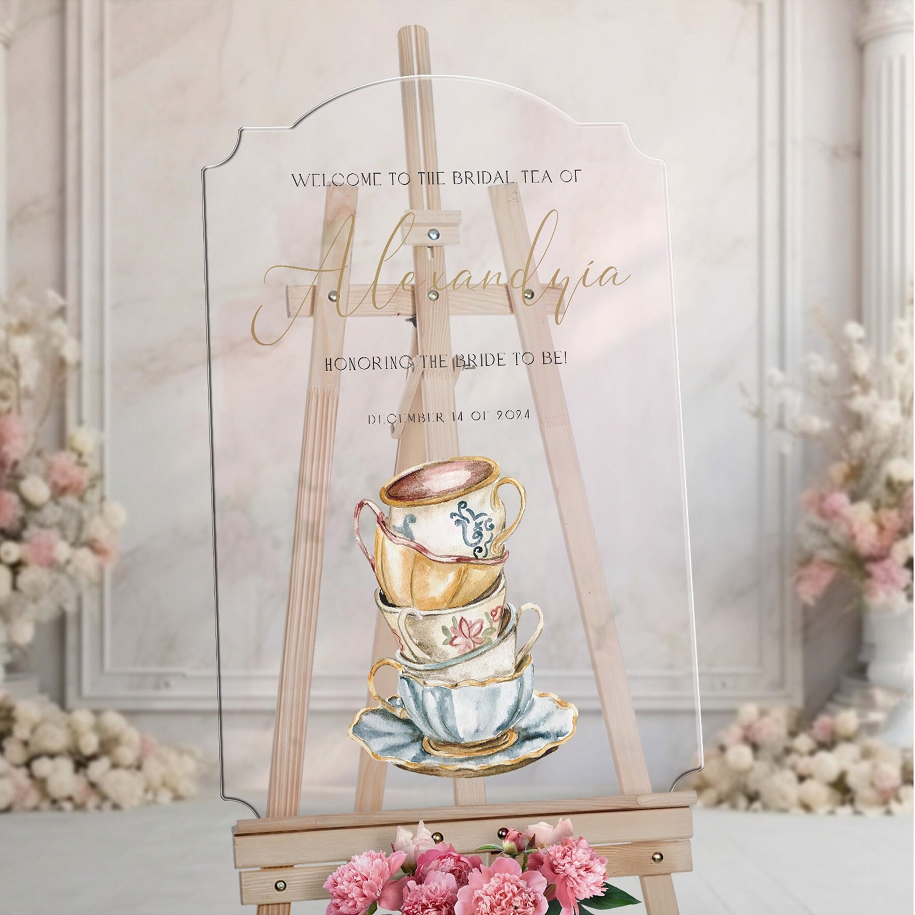 Tea Party Bridal Shower Welcome Sign, Bridal Tea Party Sign, High Tea ...