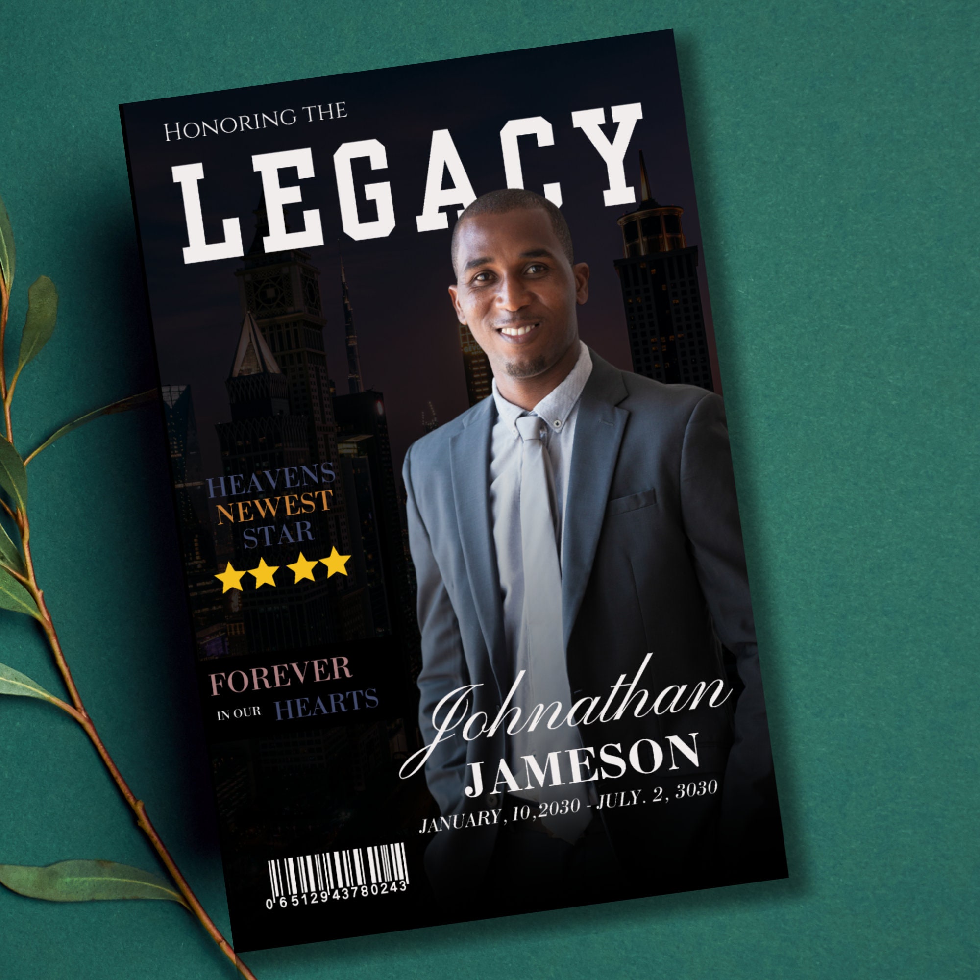 Obituary Magazine Funeral Program Template Celebration of Life English ...