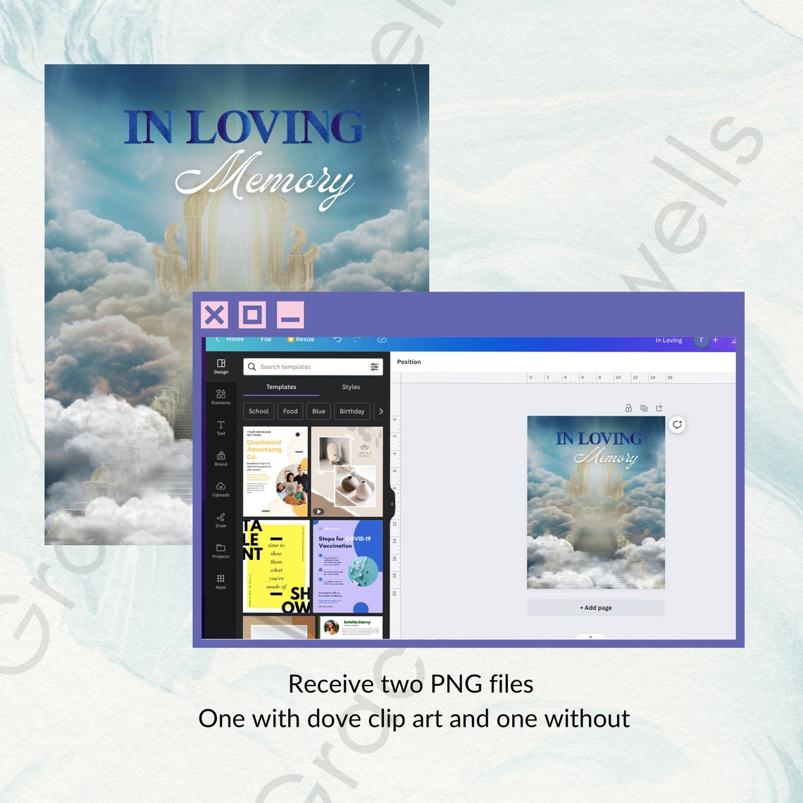 In Loving Memory PNG, Blue Sky Heaven Stairway Memorial Background for ...