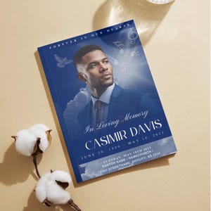 Music Themed Memorial Program Obituary Template Magazine Style ...