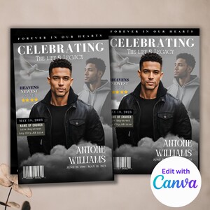 Personalized Memorial Program (8 Pages)| Obituary Template | Magazine ...