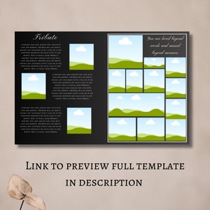 Personalized Memorial Program (8 Pages)| Obituary Template | Magazine ...