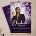 Purple Funeral Program 8 Pages Purple Obituary Memorial Program ...