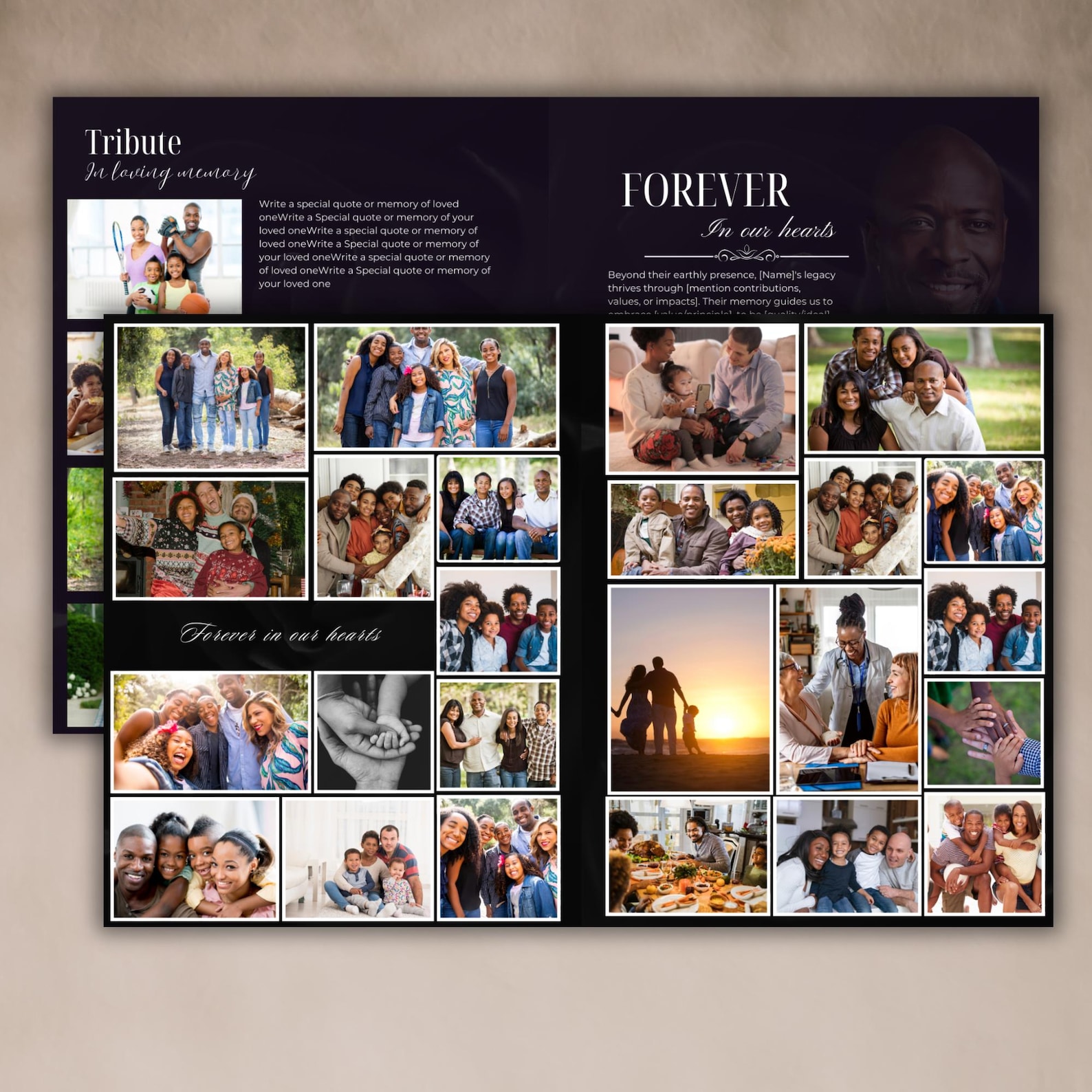 Magazine Style Memorial Program Template | Canva, Celebration of Life ...