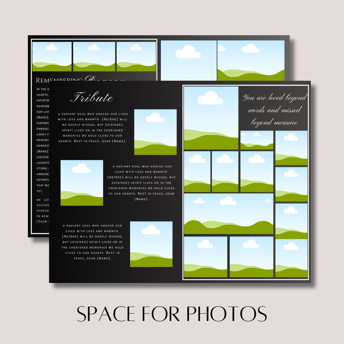 Customizable Memorial Program Obituary Template for Man Magazine Style ...