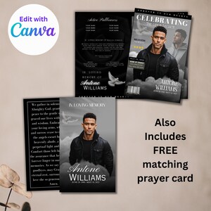 Personalized Memorial Program (8 Pages)| Obituary Template | Magazine ...