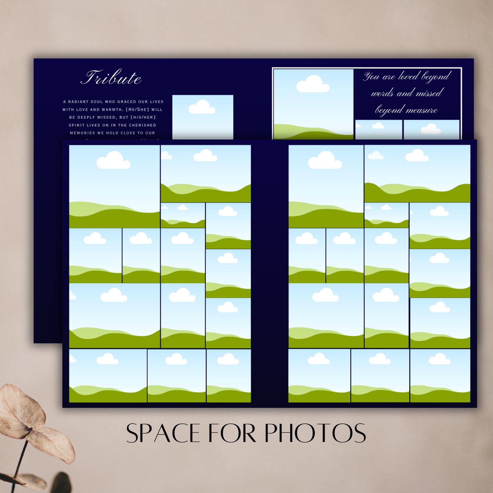 Football Theme Funeral Program Template 17x11 Mogul Magazine Style, 8 ...