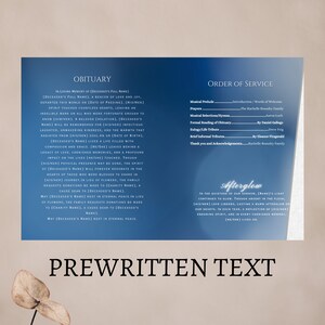 Personalized Memorial Program 8 Pages Obituary Template Magazine Cover ...