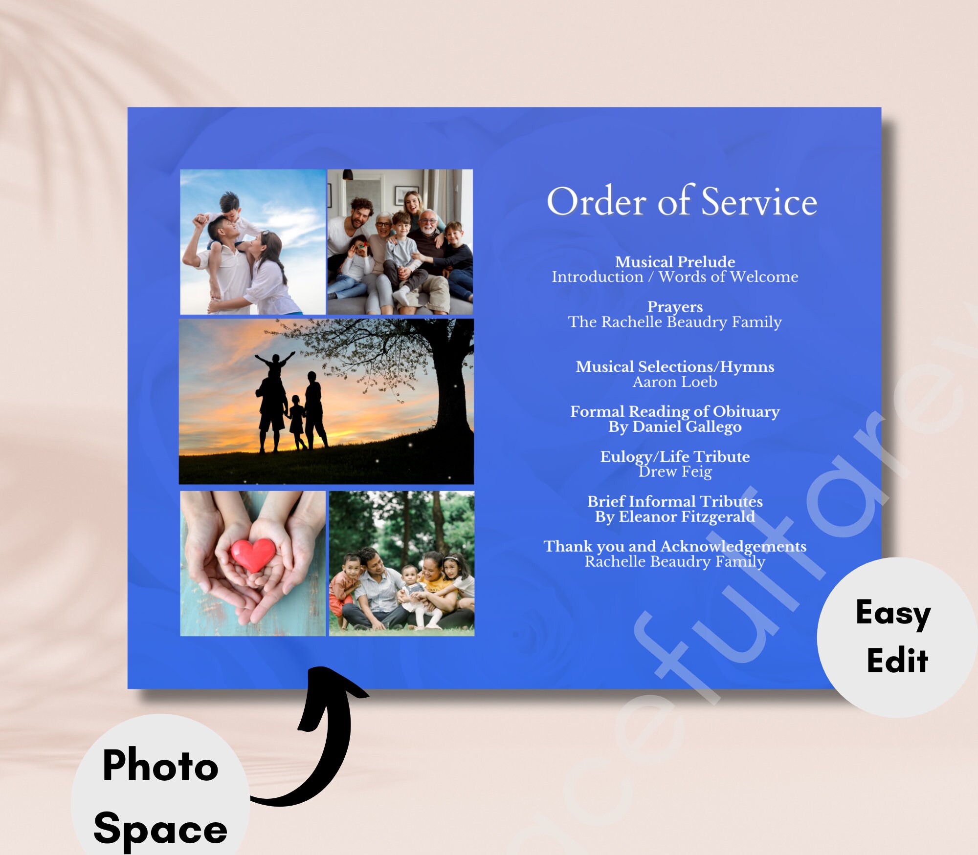 Obituary Template Magazine Funeral Program Template Funeral Program for ...