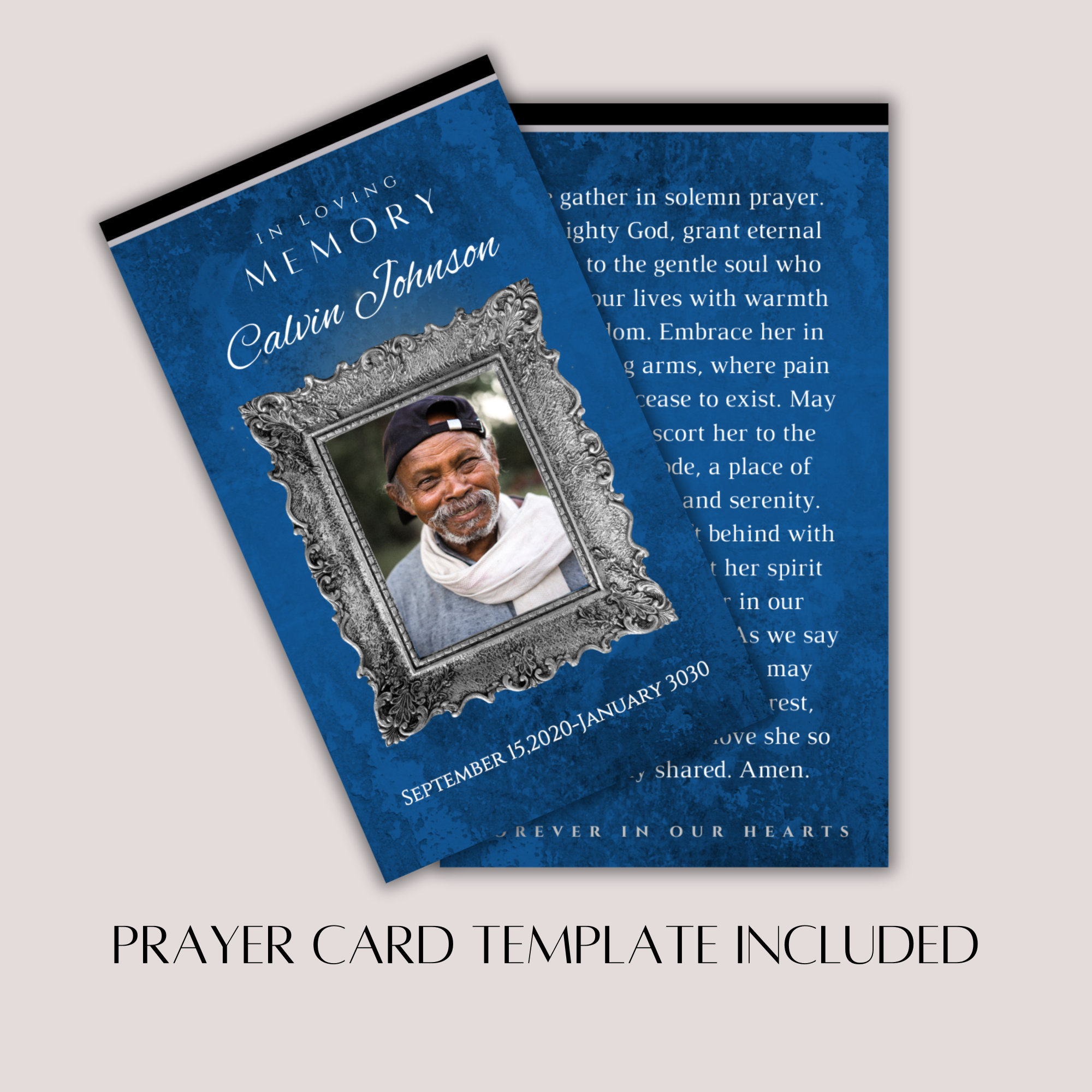 Personalized Funeral Program Template Custom Memorial Service Order ...