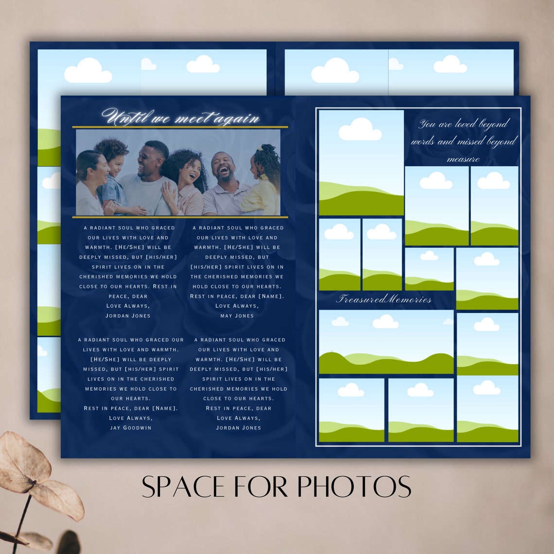 Customizable Funeral Program Booklet: Personalized Obituary ...