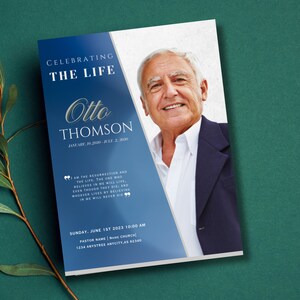 Personalized Memorial Program 8 Pages Obituary Template Magazine Cover ...