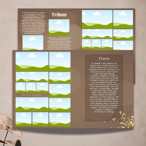 Personalized Brown Funeral Program, Magazine Style (digital Download ...