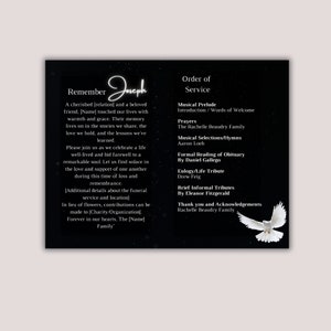 8.5"x11" BOOKLET Memorial Program (8 Pages)| Unisex Funeral Program ...