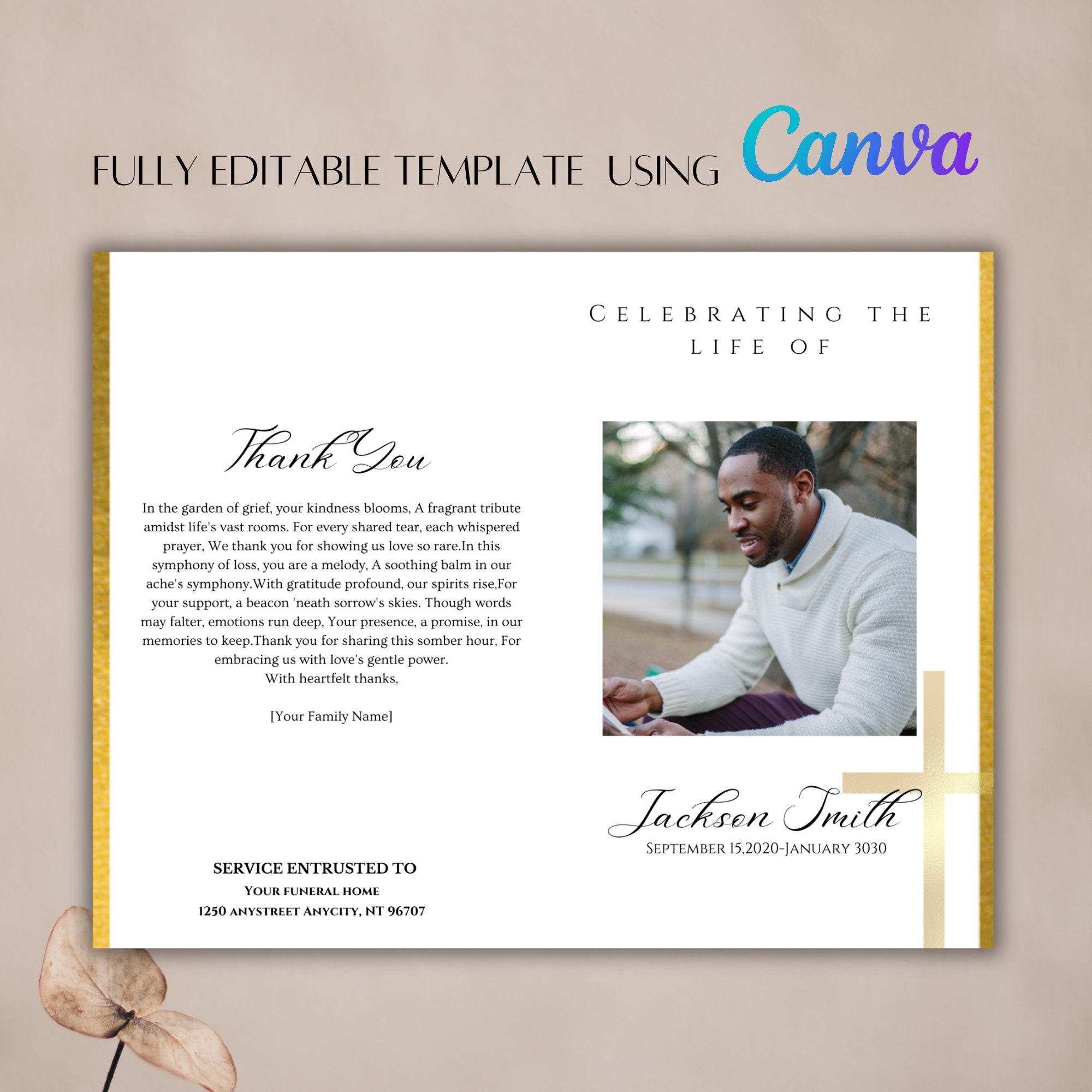 Catholic Funeral Program elegant Funeral Program Template Personalized ...